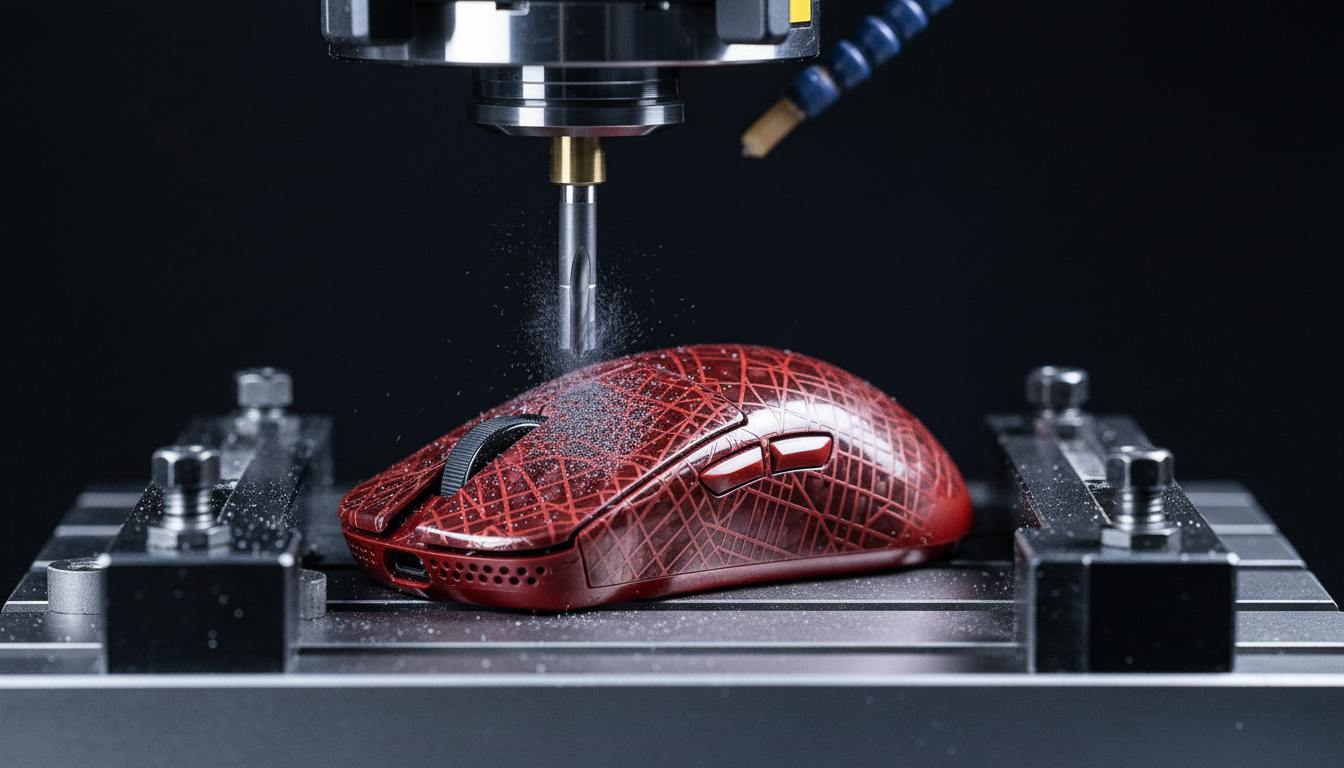 Carbon Fiber Shell Etching for Custom Gaming Mouse Patterns