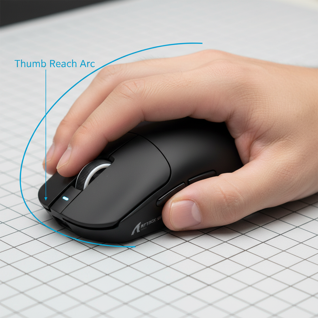 Thumb Reach Metric for Gaming Mouse Side Button Fit